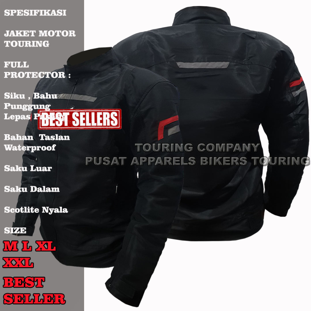 Jual JAKET MOTOR HARIAN PROTECTOR HITAM ANTI AIR | Shopee Indonesia