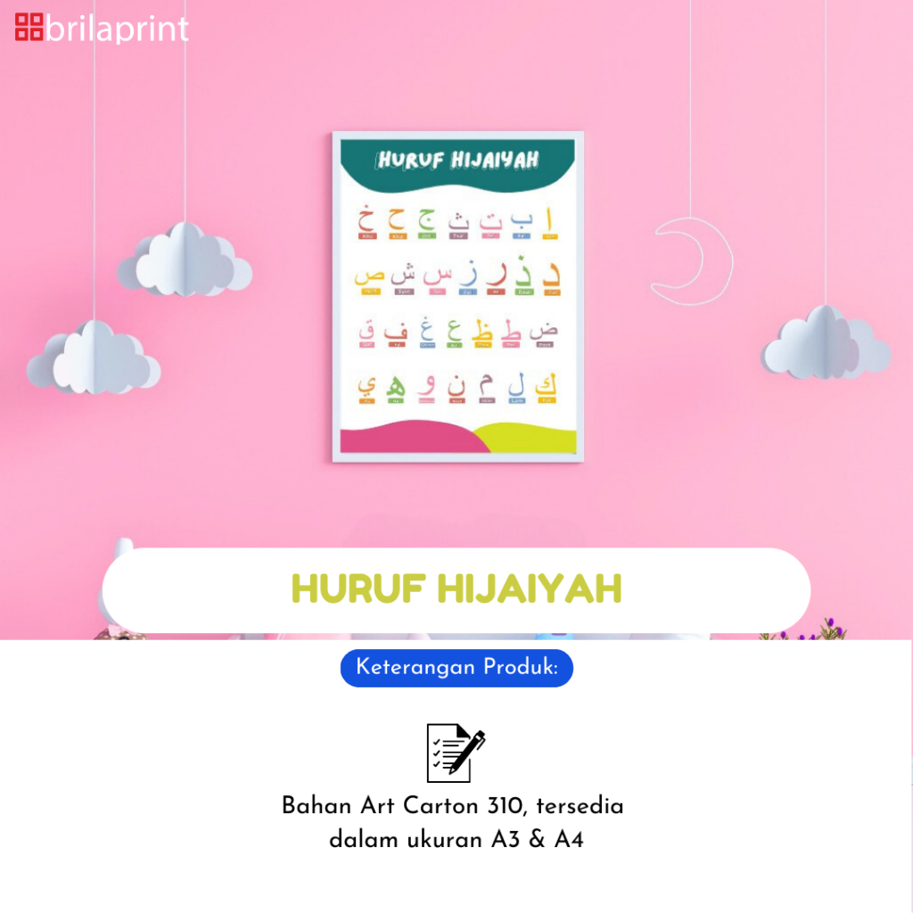 Jual Poster Edukasi Huruf Hijaiyah | Poster Belajar Huruf Hijaiyah Anak ...