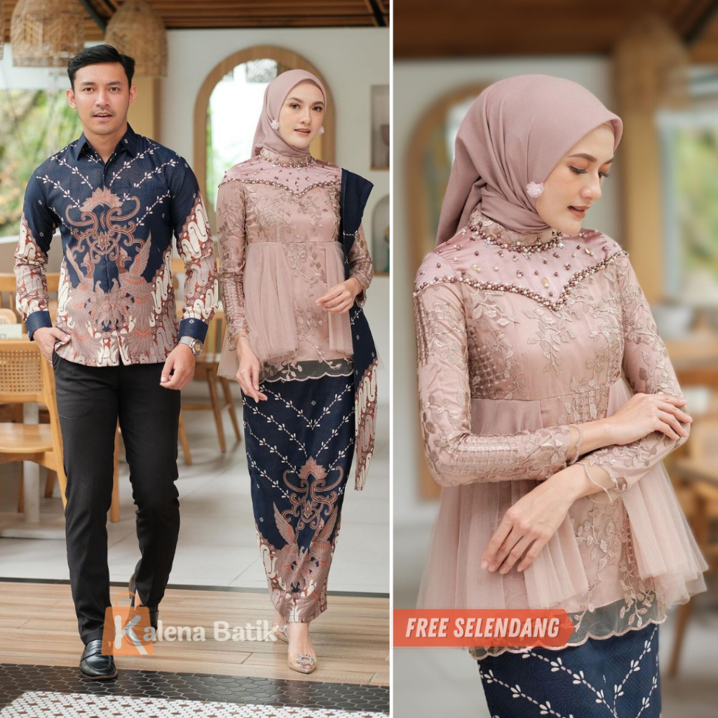 Jual Kebaya Couple Amera Series Kebaya Batik Couple Terbaru Lamaran ...