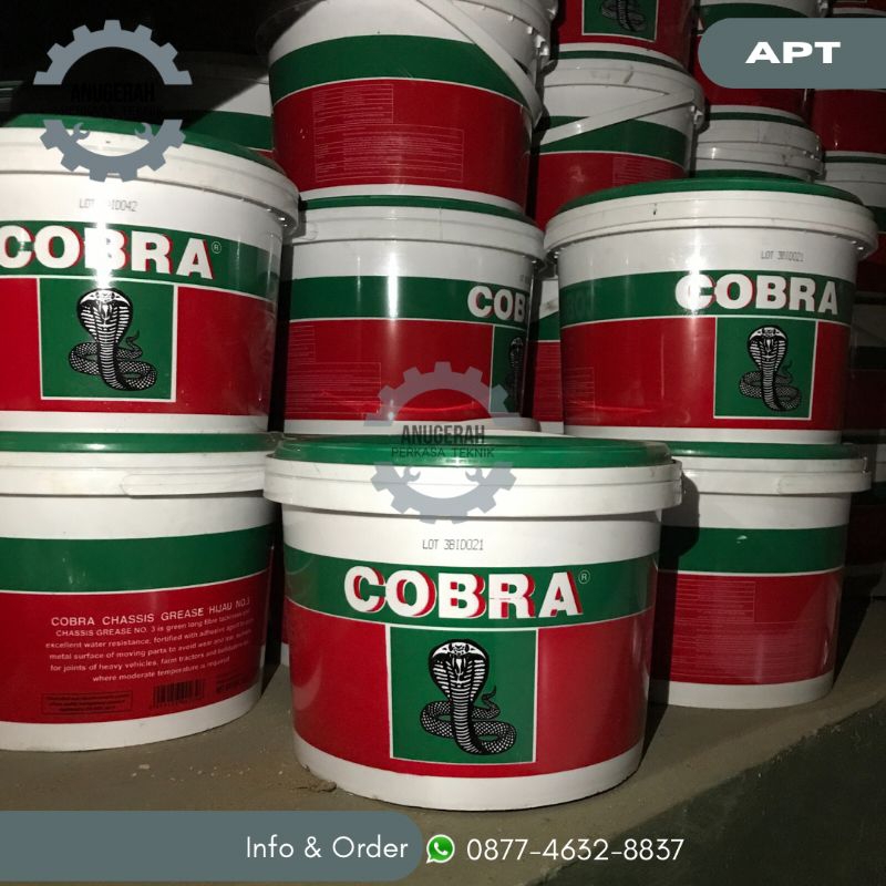 Jual Grease Chasis Gemuk Cobra Hijau No 3 Pail 5 kg | Shopee Indonesia