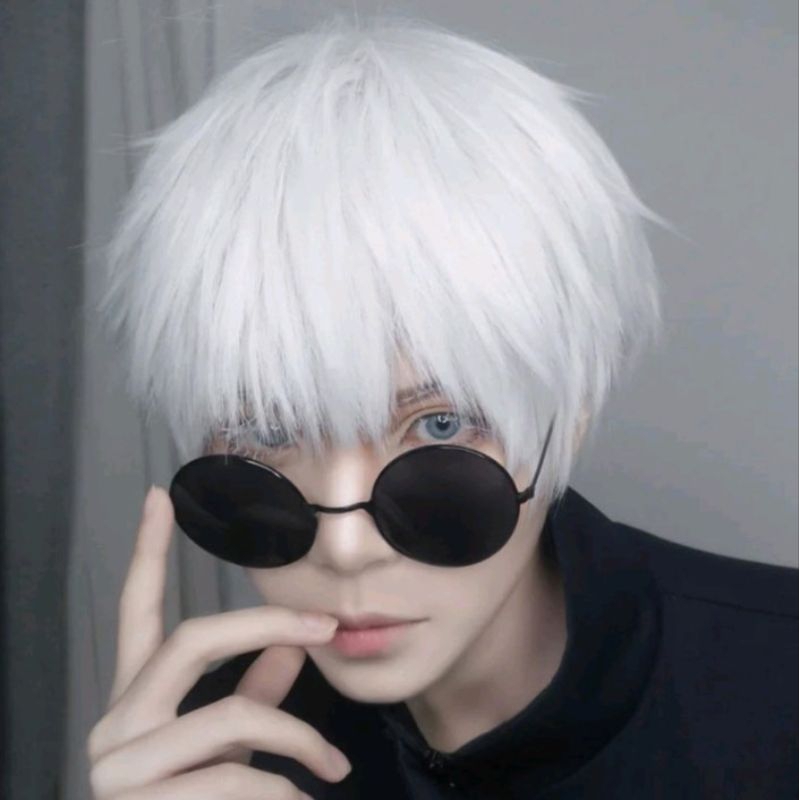 Jual Wig Rambut Palsu Satoru Gojo Anime Cosplay Wig Jujutsu | Shopee ...