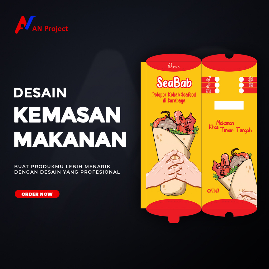 Jual Jasa Desain Kemasan Kebab/Desain Kebab/Desain Box | Shopee Indonesia