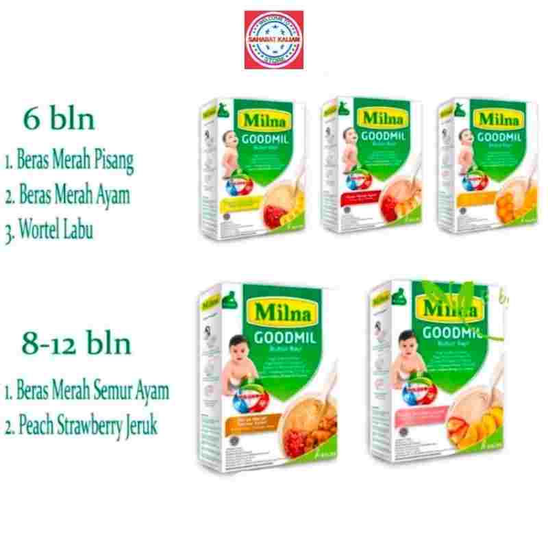 Jual MILNA GOODMIL BUBUR BAYI 6+ DAN 8+ PER 1 BOX | Shopee Indonesia