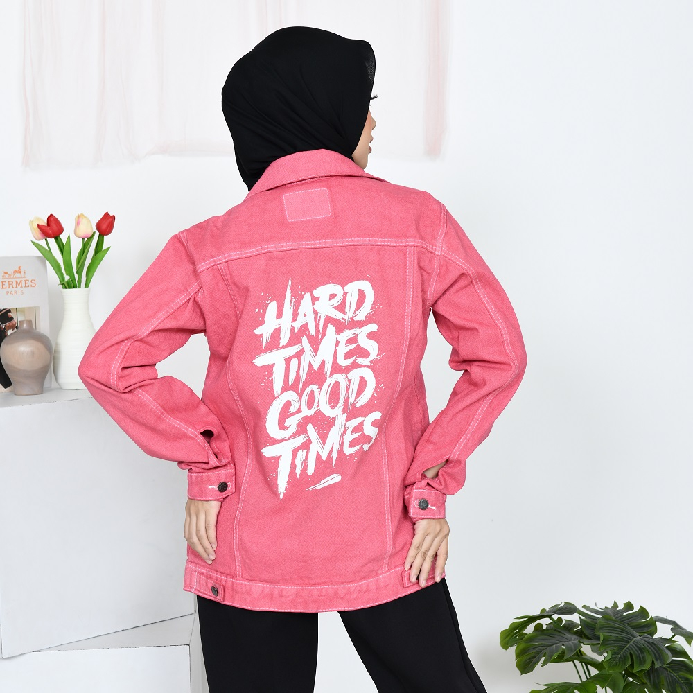 Jual Promo Bayar Ditempat Jaket Denim Wanita Jaket Jeans Sablon Jaket Lepis Jumbo