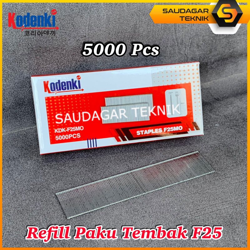 Jual KODENKI Isi Staples Paku Tembak F25 Model Lurus Refill Mesin ...