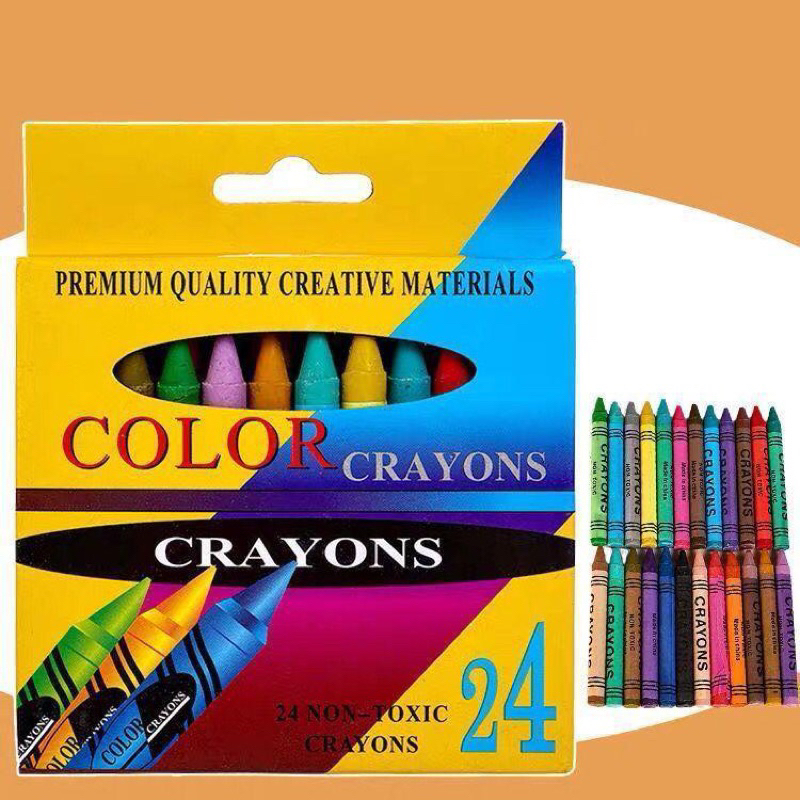 Jual CRAYONS SET 24 COLOR/KRAYON ISI 24 pcs/ART SET/PENSIL KRAYON SET | Shopee Indonesia