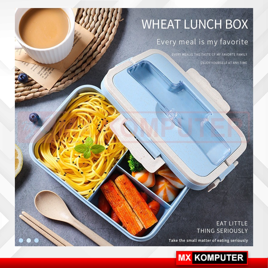 Jual Tempat Makan 1000ml 4 In 1 Kotak Bekal Tempat Makan Jerami Lunch ...