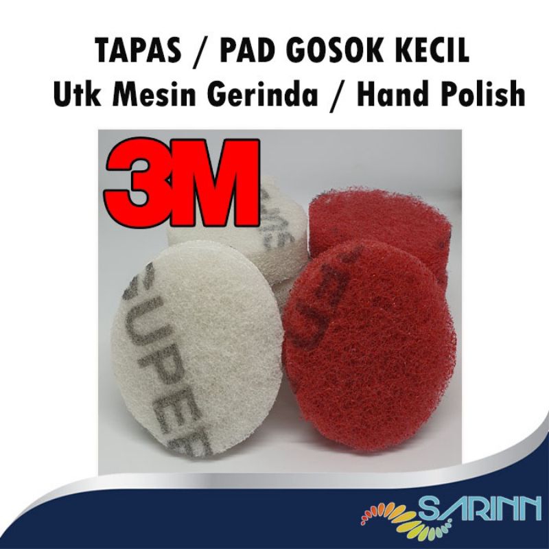 Jual Tapas Bulat Kecil Pad Gosok Original 3M Polishing Pad 5100 4100 ...