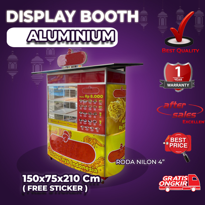 Jual Booth Fried Chicken Portable Aluminium + Neon Box | Shopee Indonesia