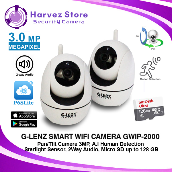 Jual GLENZ WIFI CAMERA CCTV 3MP INDOOR - GWIP 2000 | MINI CCTV WIFI 3MP ...