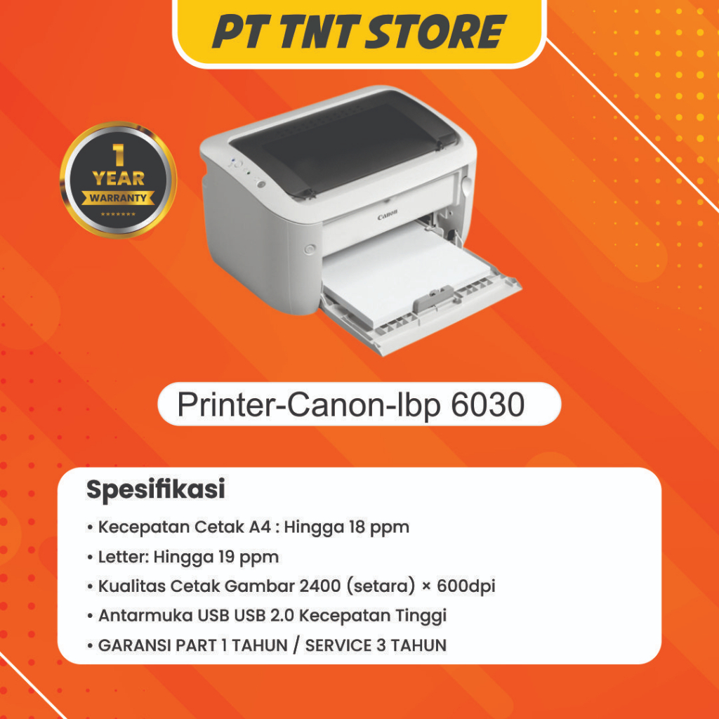 Jual Canon LBP 6030 PRINTER LASER MONO ORIGINAL GARANSI RESMI | Shopee Indonesia