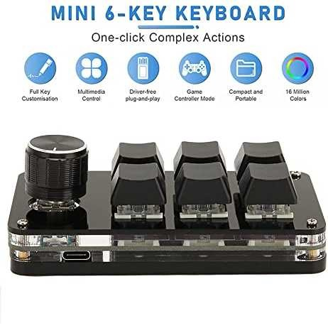 Jual Handed Mechanical Keyboard Multifunction 6 Key Mini Gaming Keypad ...