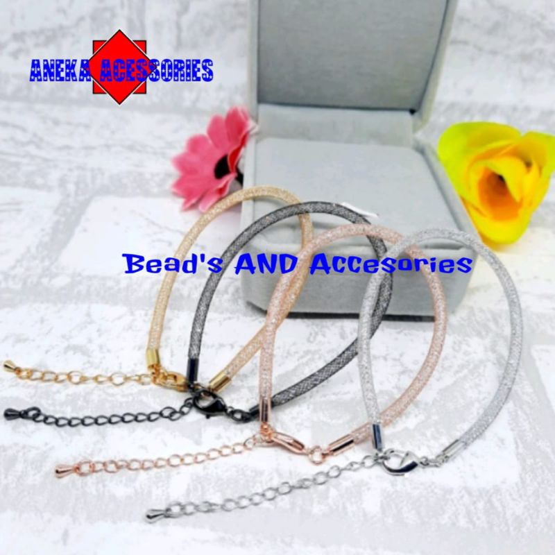 Jual GELANG TALI KAWAT KRISTAL GLITER UNTUK CHARM LIONTIN | Shopee ...