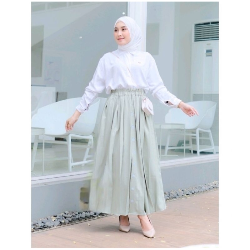 Jual Rok rempel full depan belakang | Rok rempel payung kancing ...