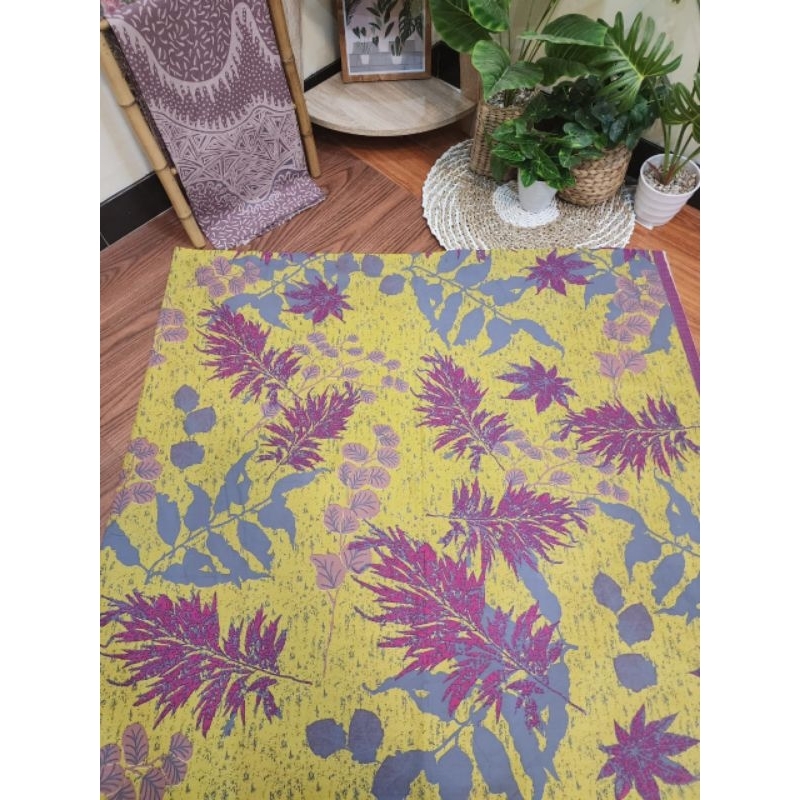 Jual Kain batik solo daun akar gede cream 2 ecoprint | Shopee Indonesia