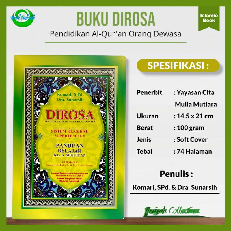 Jual DIROSA PENDIDIKAN AL-QURAN BAGI ORANG DEWASA PANDUAN BELAJAR AL-QUR'AN | Shopee Indonesia