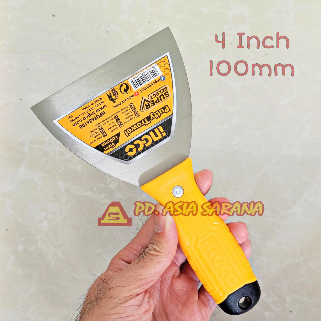 Jual Kape Skrap 4" Inch INGCO HPUT686100 Putty Trowel Scrapper Dempul ...