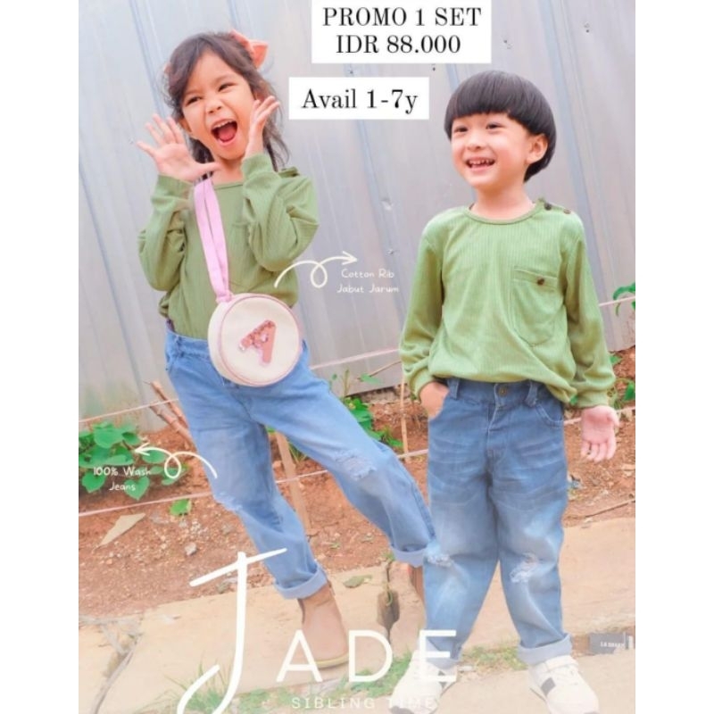 Jual Erdans - Hey jade girl / hey jade boy ( Set Jeans Anak ) | Shopee ...