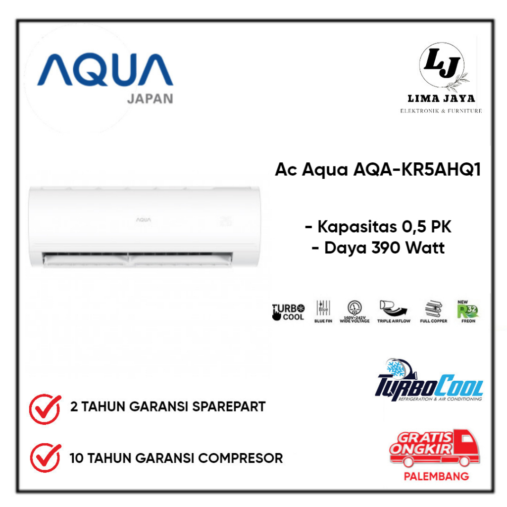 Jual AC Aqua AQA-KR5FQDL 1/2 PK Turbo Cool AC AQUA Standard | Shopee Indonesia