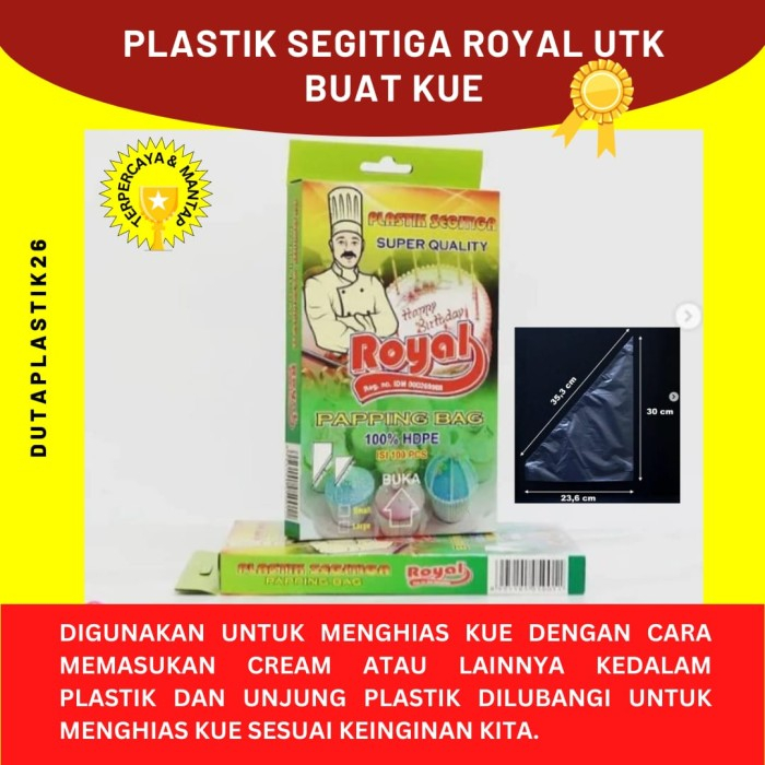 Jual Plastik Segitiga Royal Untuk Buat Kue | Shopee Indonesia