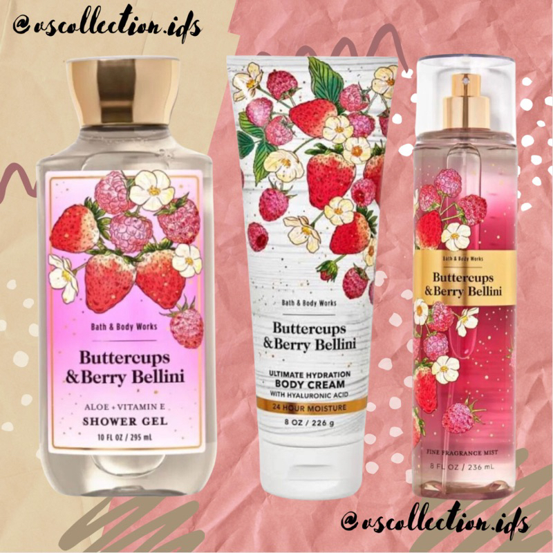 Jual Bath And Body Works Buttercups & berry bellini | Shopee Indonesia