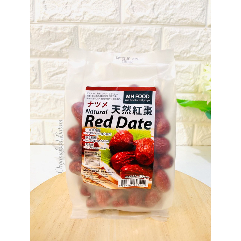 Jual MH Food Natural Red Date (200g) | Shopee Indonesia