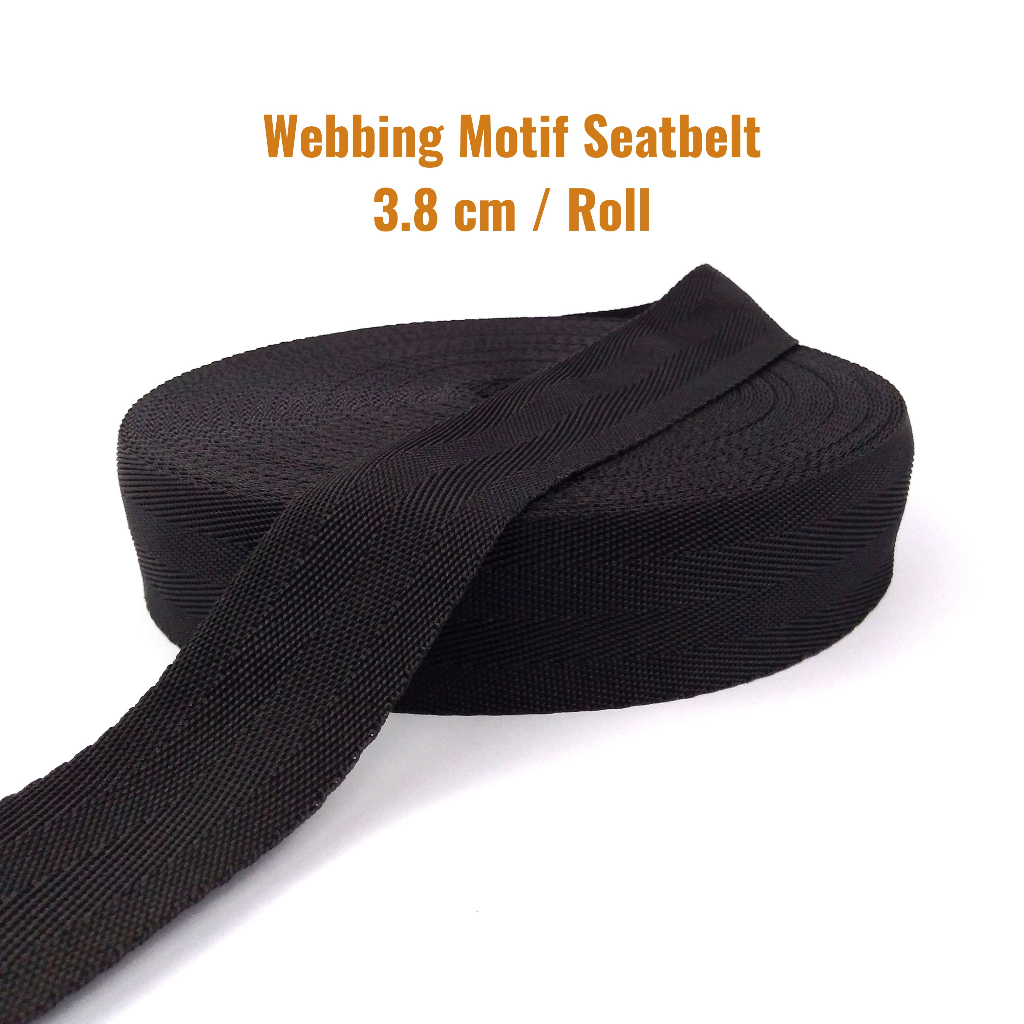 Jual Tali Webbing / Bisban Tas Motif Seatbelt 3.8 cm | Shopee Indonesia
