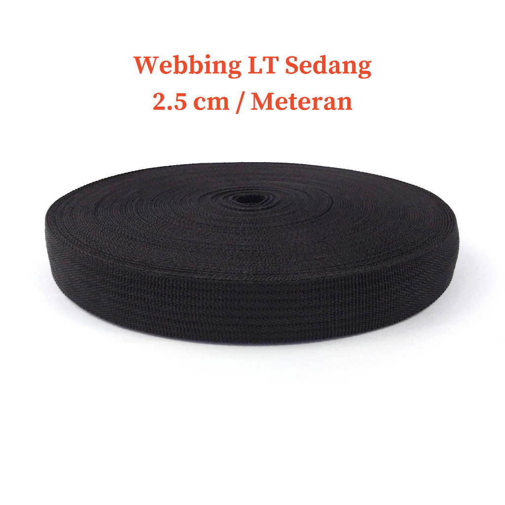 Jual Tali Webbing / Bisban Tas LT 2.5 cm Sedang Meteran | Shopee Indonesia