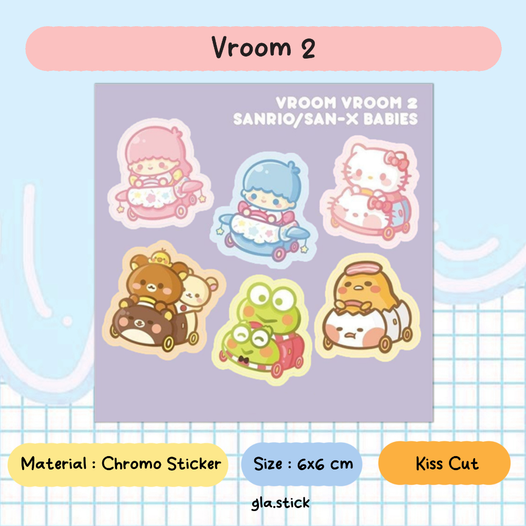 Jual Vroom Vroom Sanrio Sticker Sheet | Shopee Indonesia