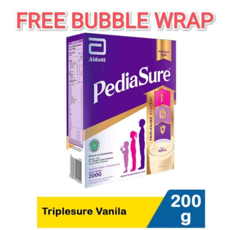 Jual SUSU PEDIASURE TRIPLESURE Box 200gr Rasa VANILLA / MADU Exp Des 24 ...