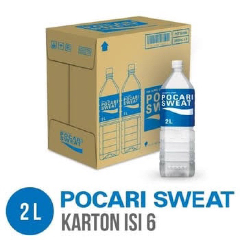 Jual Pocari Sweat Isotonik Pet Botol 2 Liter Dus Karton isi 6 botol ...