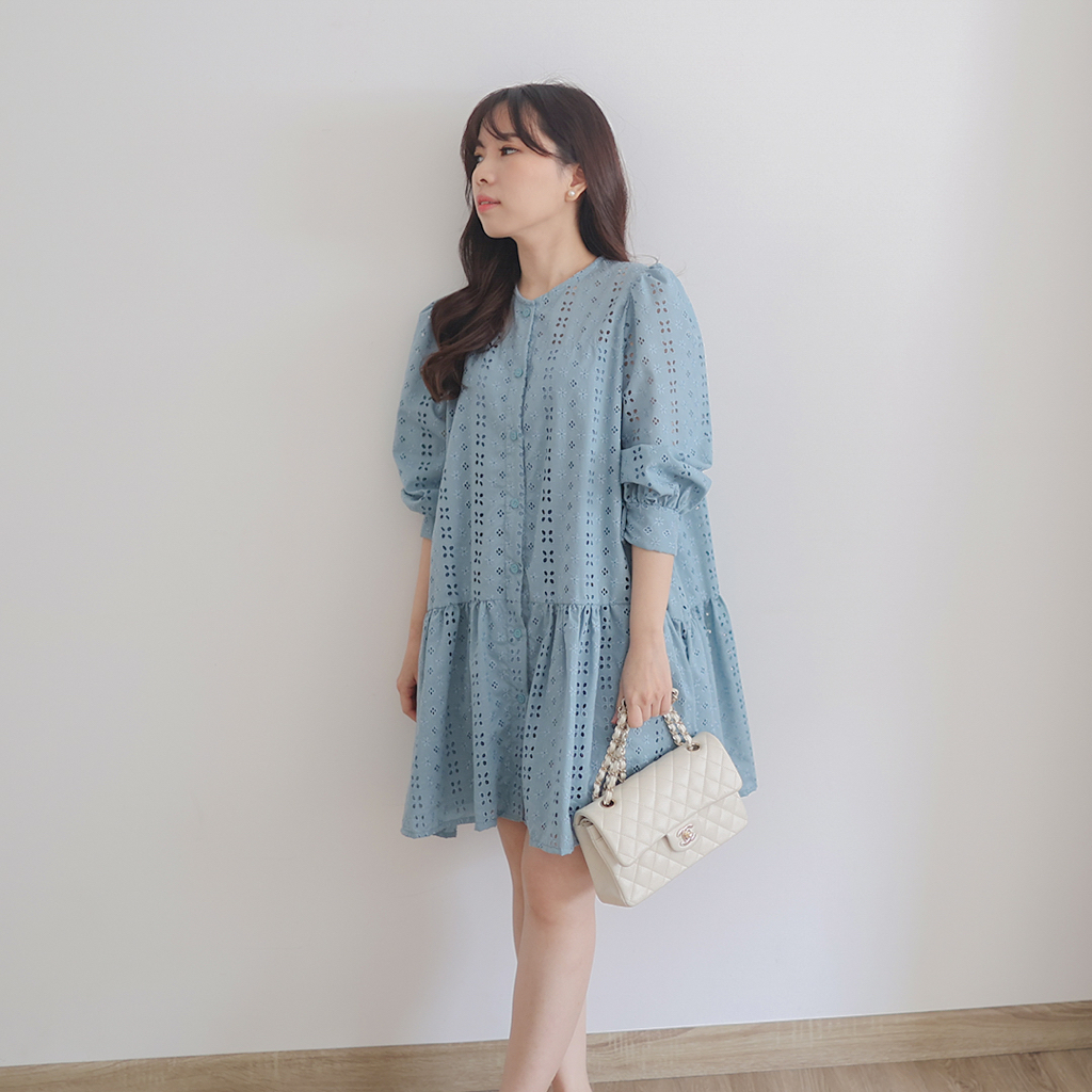 Jual ECLAIR Collection - Cullen Embroidery Mini Dress | Shopee Indonesia