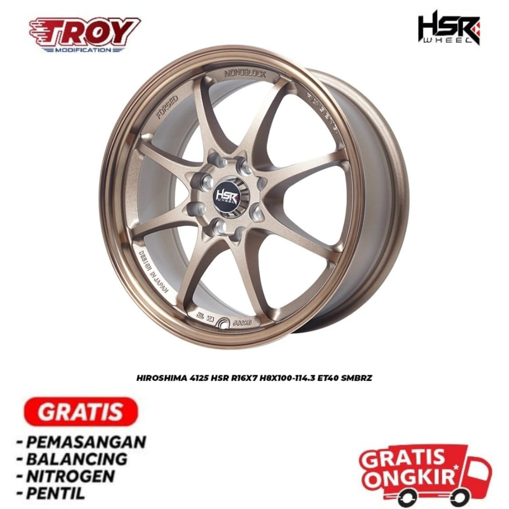 Jual Velg HSR HIROSHIMA 4125 R16 Bronze Untuk Velg Brio,Yaris,Avanza,Jazz | Shopee Indonesia
