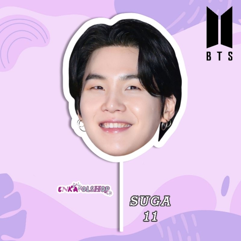 Jual FAN FACE/KIPAS MUKA BTS : SUGA handfan, kipas kpop, kipas karakter ...