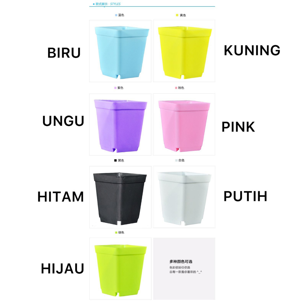 Jual Pot Plastik Mini Warna Warni Gratis Tatakan Dekorasi Unik ...