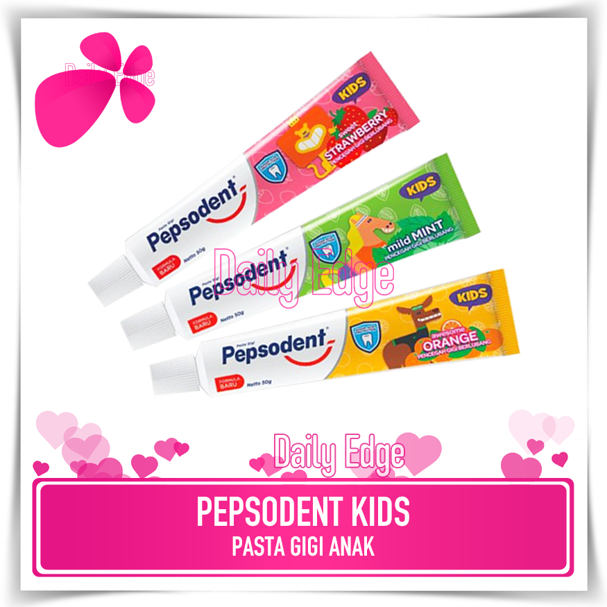 Jual Pepsodent Kids Pasta Gigi Anak Strawberry Mild Mint Orange 45g ...