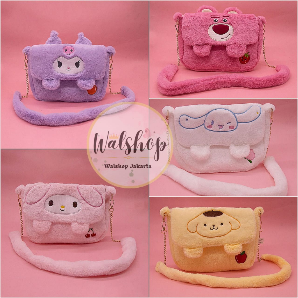 Jual Walshop - Tas Sanrio Tutup Depan Selempang Melody Kuromi Moroll ...