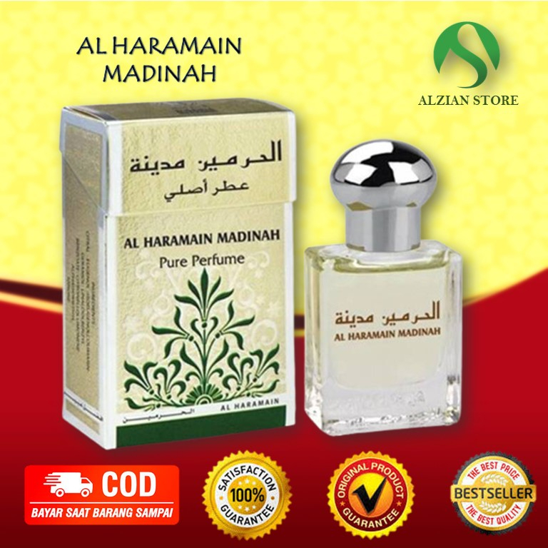 Jual Parfum Al Haramain Madinah 15ml Non Alcohol Original Made in UAE | Shopee Indonesia
