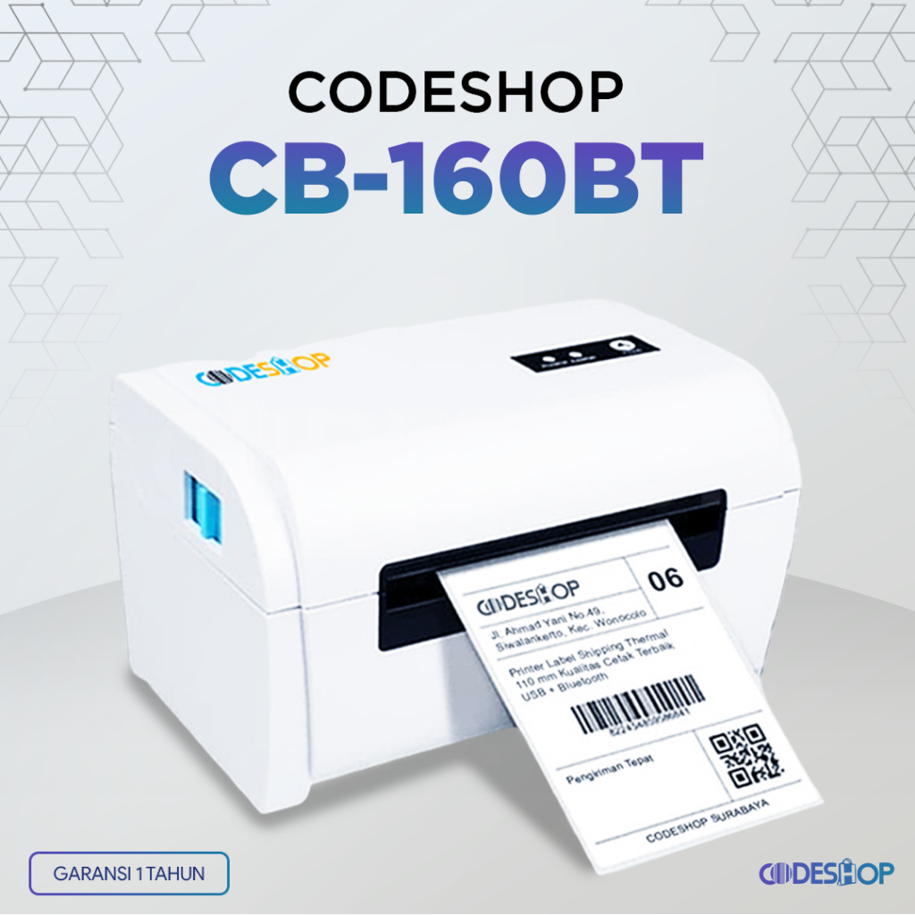 Jual Barcode Printer Thermal Codeshop Cetak Label Pengiriman Resi ...