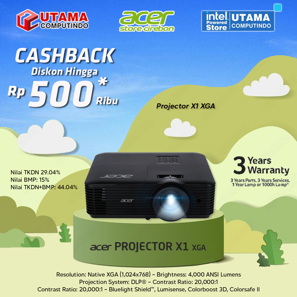 Jual Acer Projector X1 DLP XGA 4000Lm TKDN MRJR81101 | Shopee Indonesia