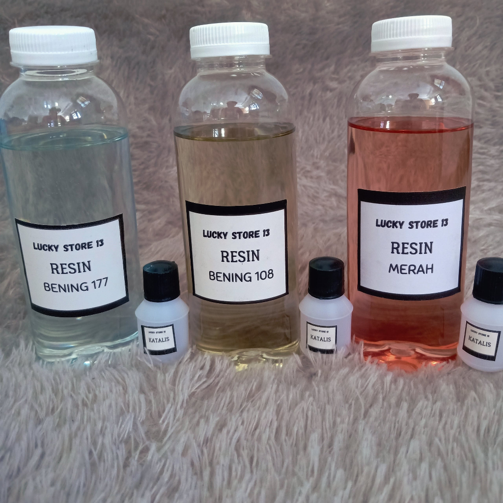 Jual RESIN BENING 108 / 177 / MERAH 250 gram + Katalis Kerajinan Resine ...