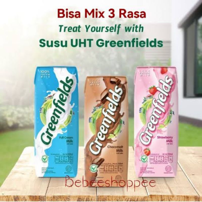 Jual Promo New Greenfields uht 200ml dan 250ml isi 32pcs bisa mix rasa ...