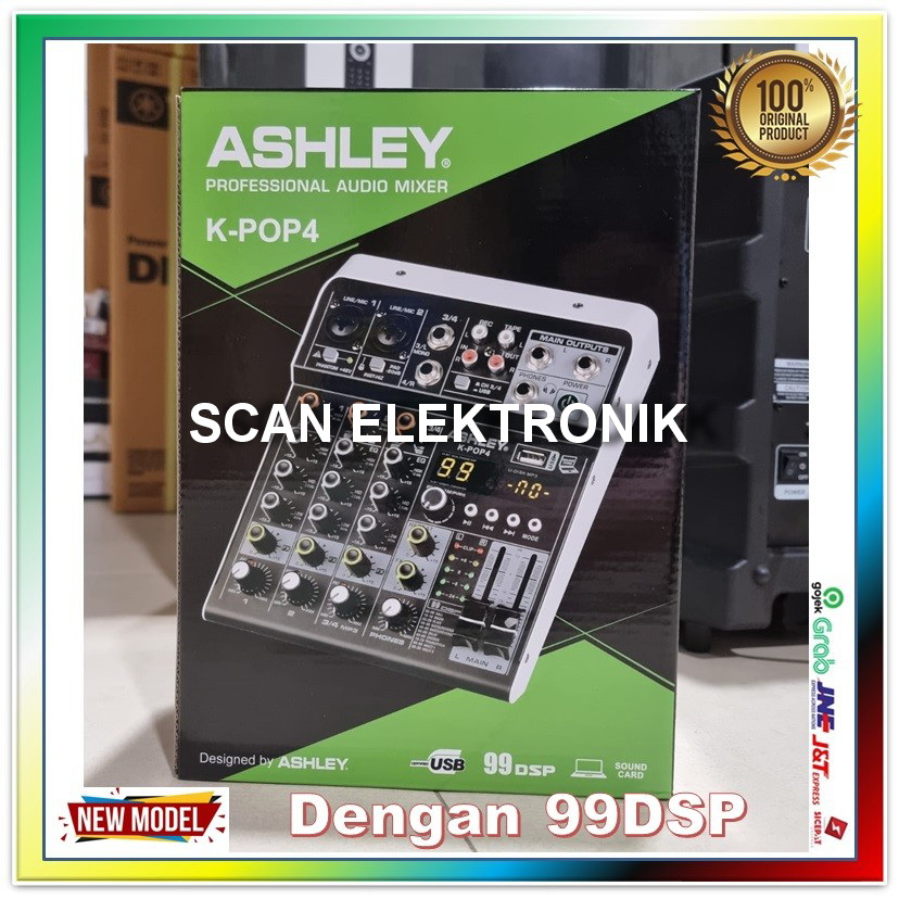 Jual Ashley Mixer KPop 4 Original - 4 Channel Bluetooth USB Ashley KPop4 ORI | Shopee Indonesia