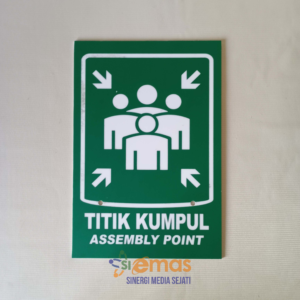 Jual Akrilik Papan Titik Kumpul | Papan Titik Berkumpul Evakuasi ...