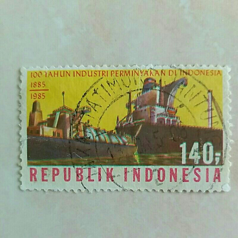 Jual (AD) Perangko Indonesia 1985 100 Tahun Industri Perminyakan 140 ...