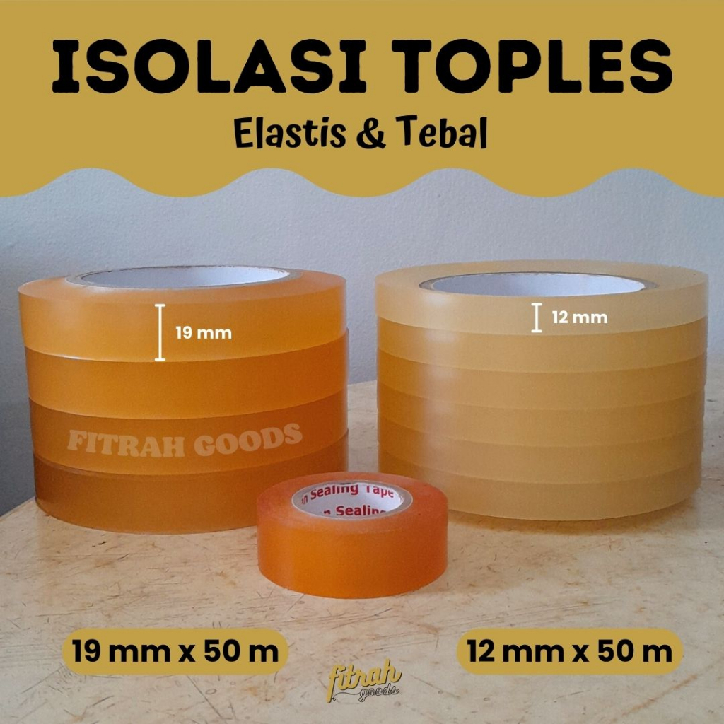 Jual Isolasi Toples Premium (Uk. 19 mm x 50 m) | Shopee Indonesia