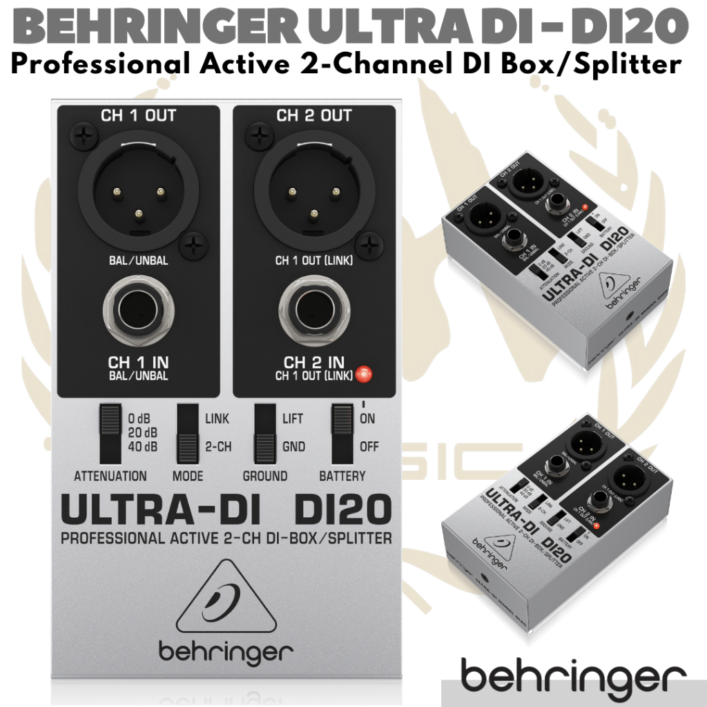 Jual BEHRINGER ULTRA DI - DI20 Active 2 Channel DI Box / Splitter | Shopee Indonesia