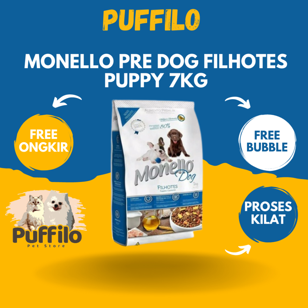 Jual MONELLO PRE DOG FILHOTES PUPPY 7KG | Shopee Indonesia