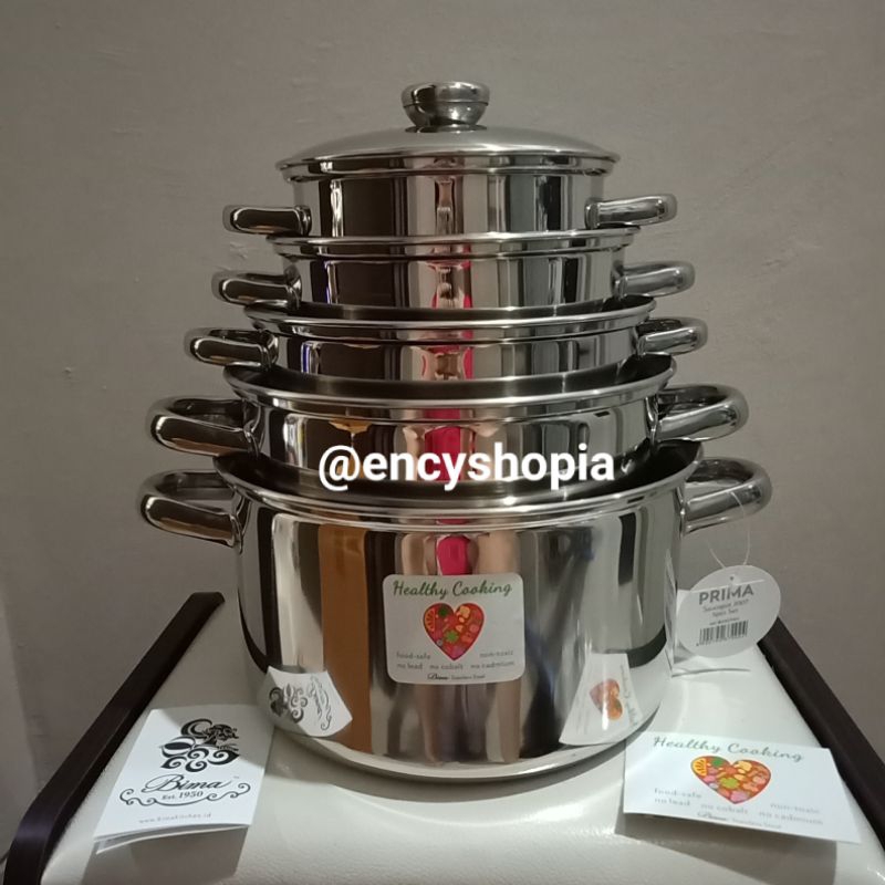 Jual 5 Pcs PANCI BIMA PRIMA SAUCEPOT STAINLESS 430 INOX PREMIUM (16 cm ...