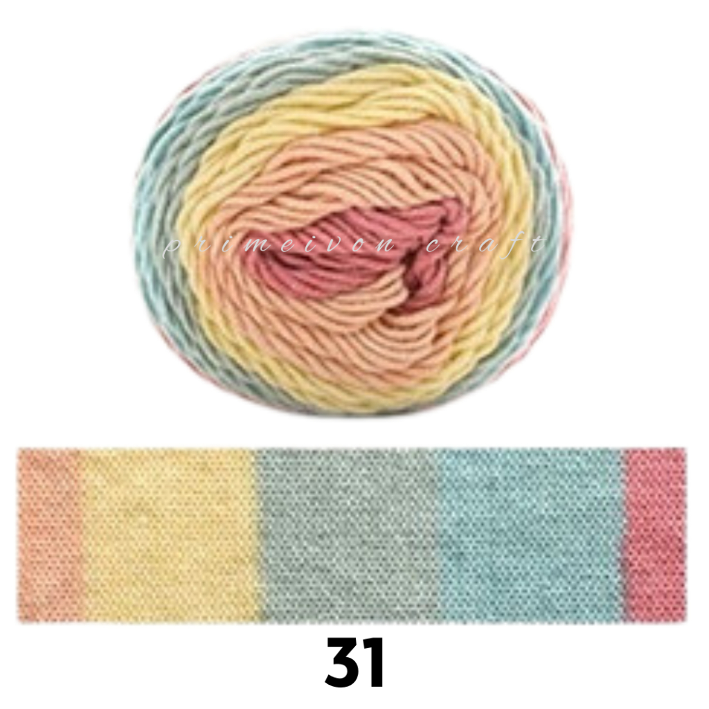 Jual Benang rajut katun rainbow/ rainbow cake yarn RB5 | Shopee Indonesia